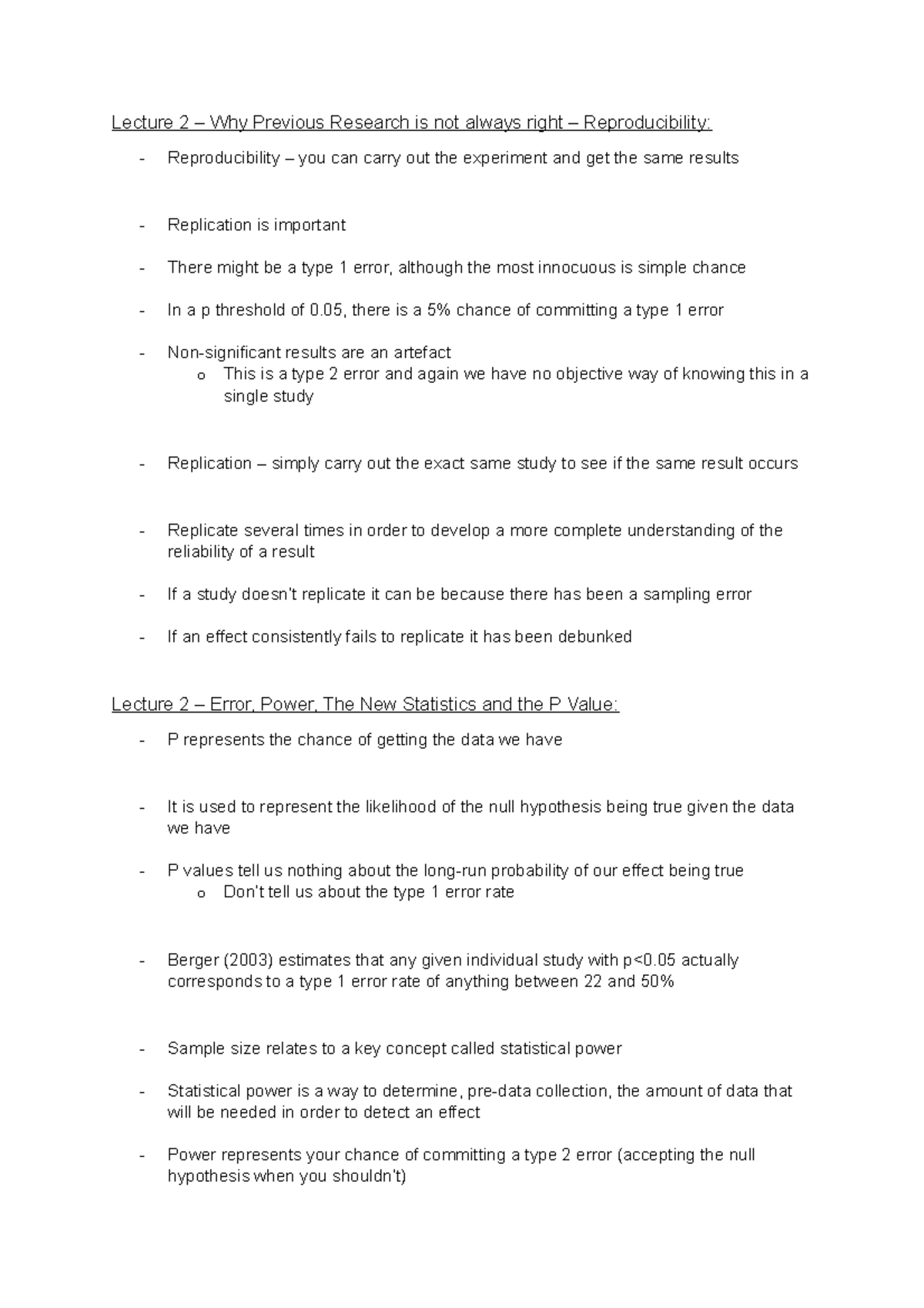 Why Previous Research is not always right – Reproducibility and Error ...