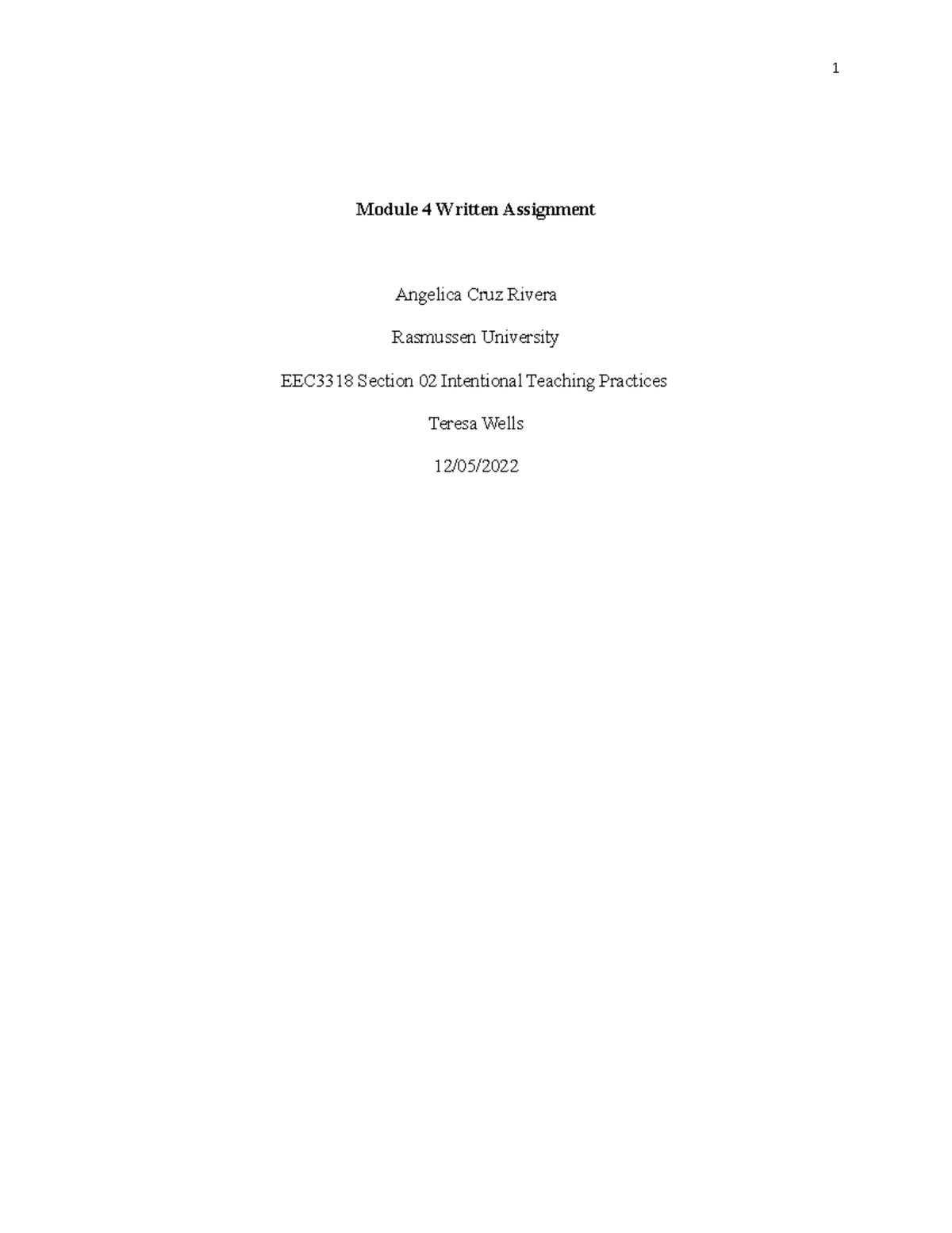 ACruz Rivera Module 4Written Assignment 12052022 - Module 4 Written Assignment Angelica Cruz ...