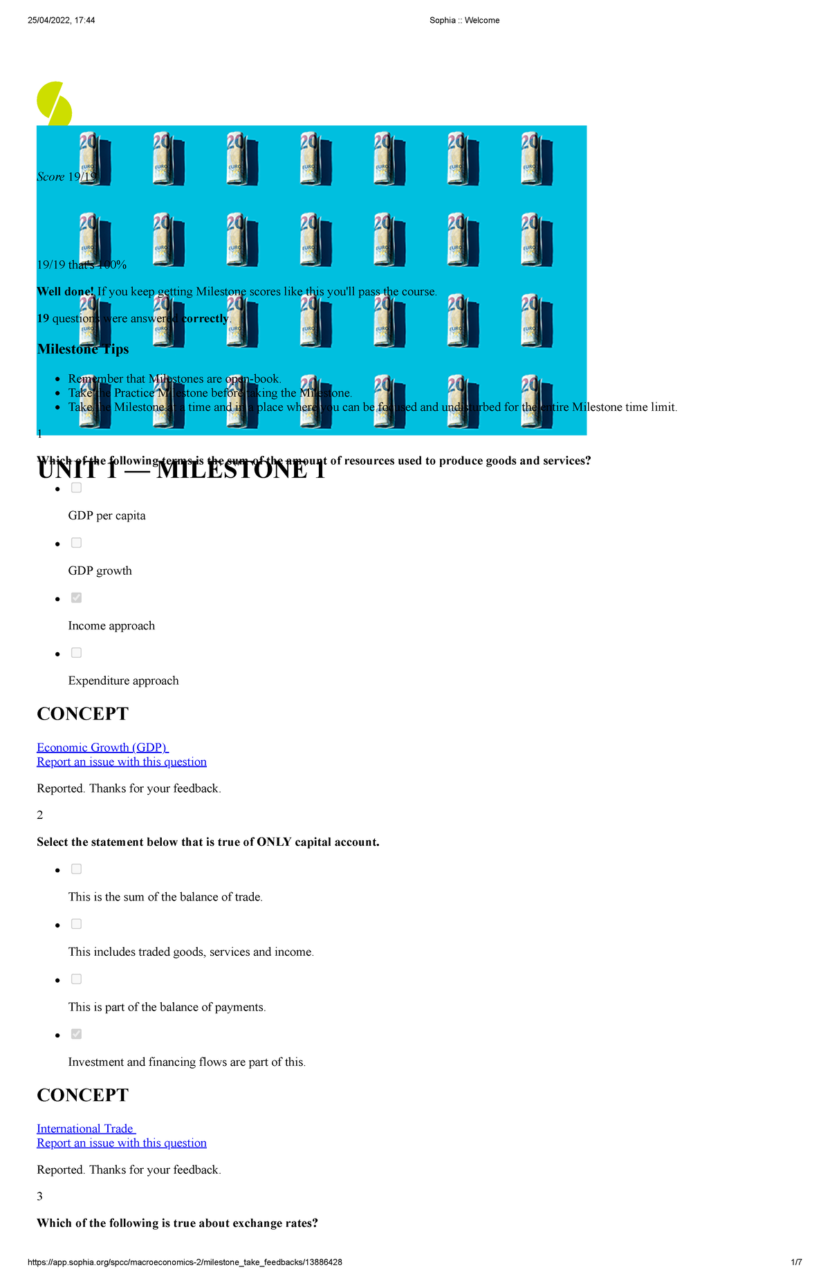 Mile stone 1 sophia - Unit3 - UNIT 1 — MILESTONE 1 Score 19/ 19/19 that ...