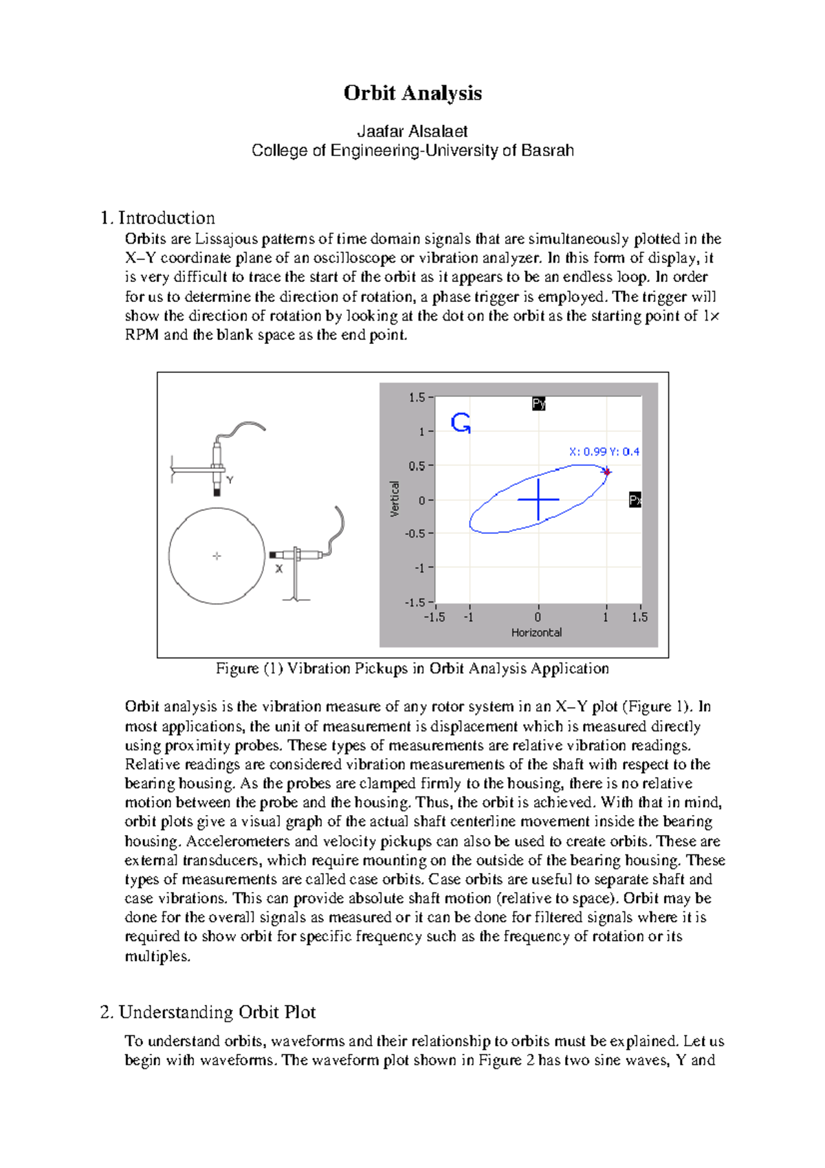 Orbit analysis - Journal - Orbit Analysis Jaafar Alsalaet College of ...
