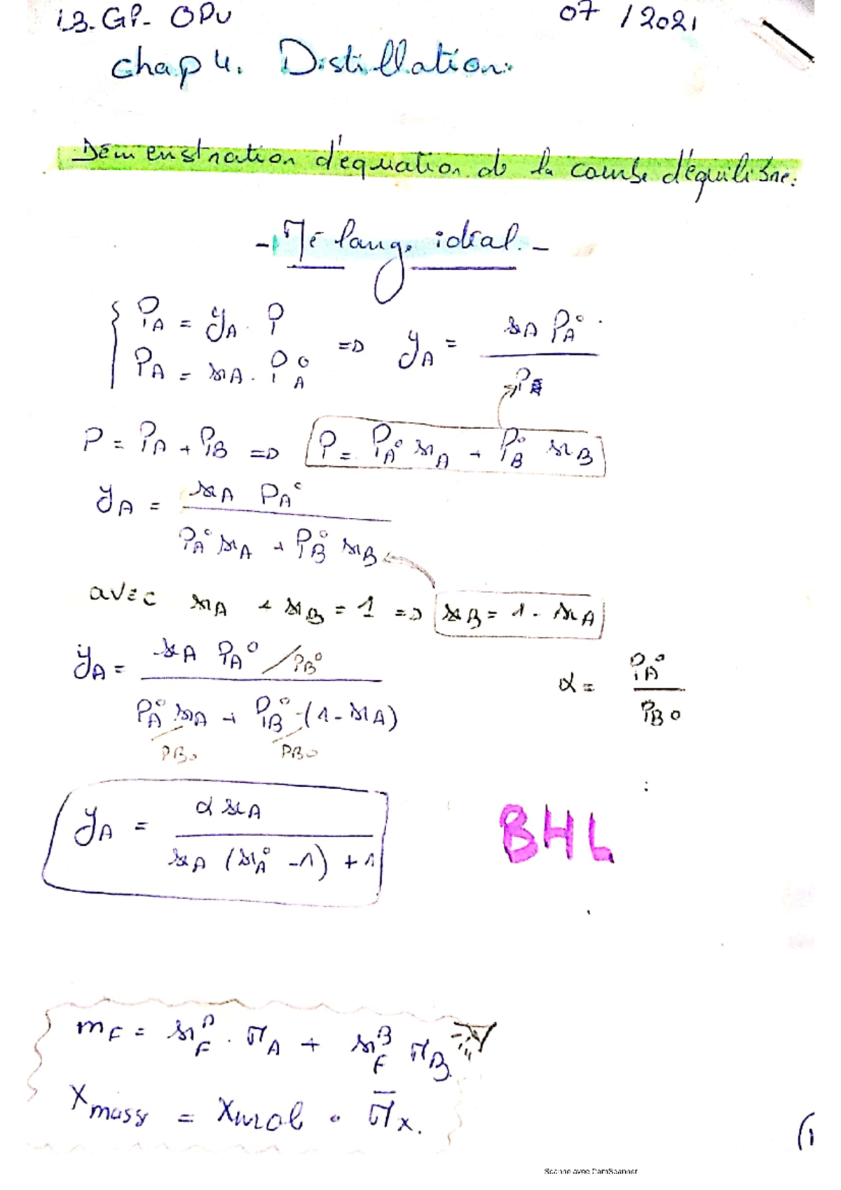 Resume OPU chap 4 Distillation - Operations unitaire - Studocu