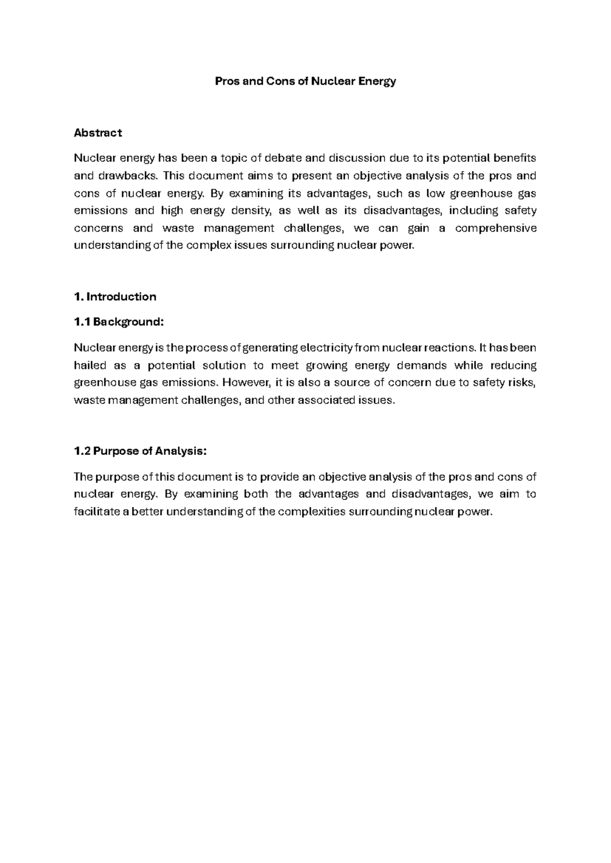 Pros and Cons of Nuclear Energy - Pros and Cons of Nuclear Energy ...