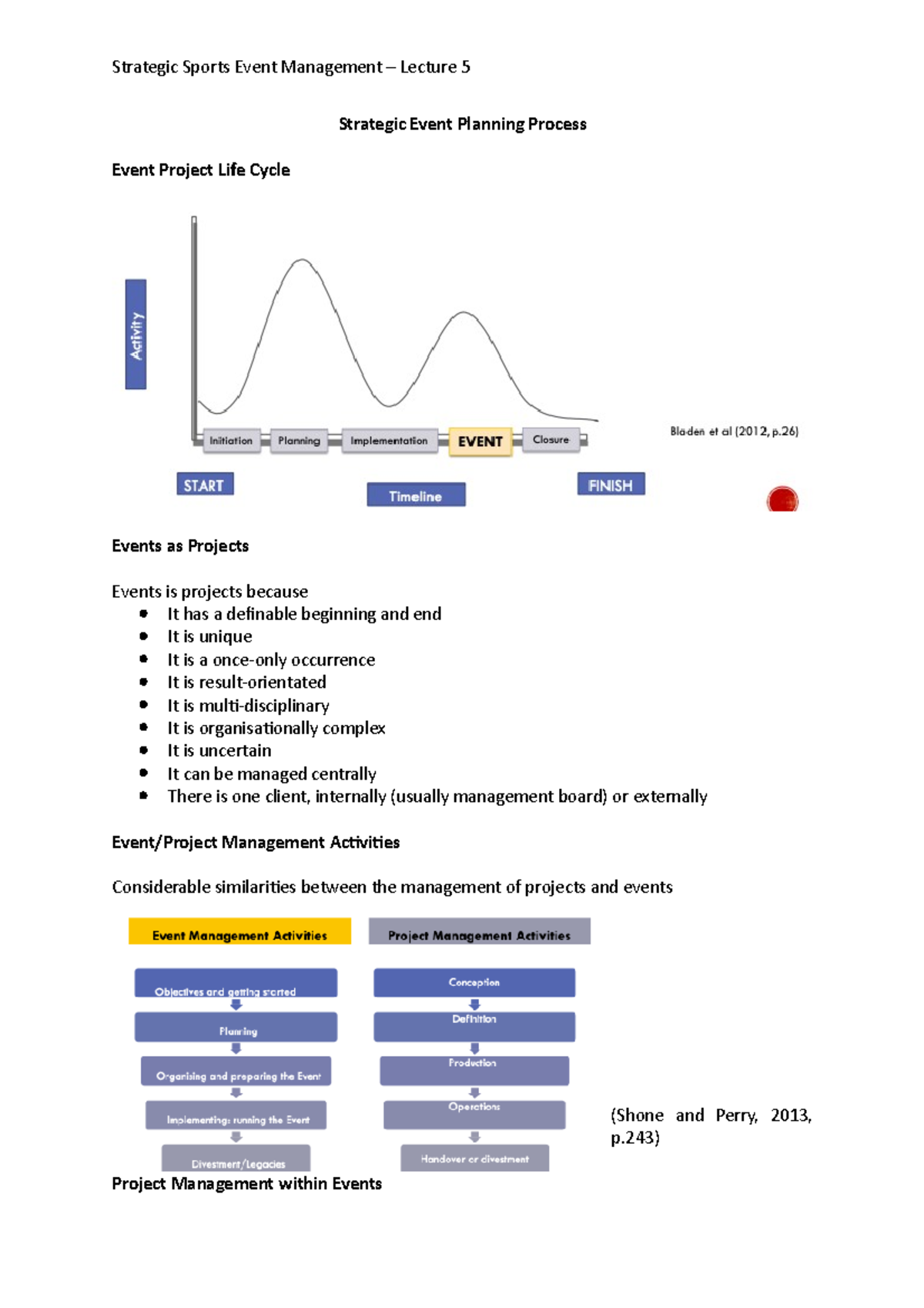 Strategic Event Planning Process - Event management is made up of a ...