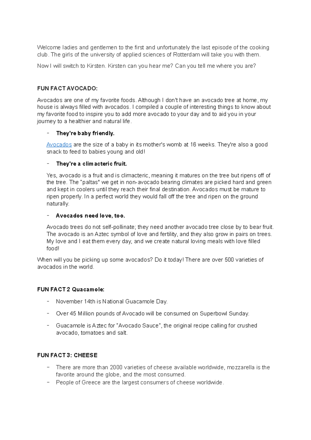 Engels tekst - Lecture notes 1 t/m 6 - Welcome ladies and gentlemen to ...