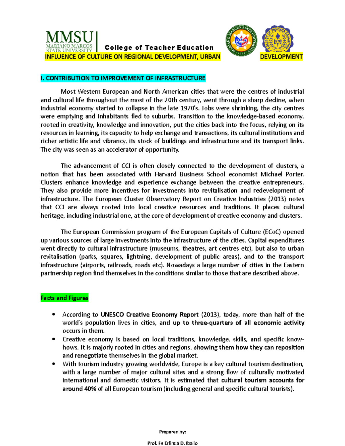 BCAED 107 Influence OF Culture ON Regional Development - INFLUENCE OF ...