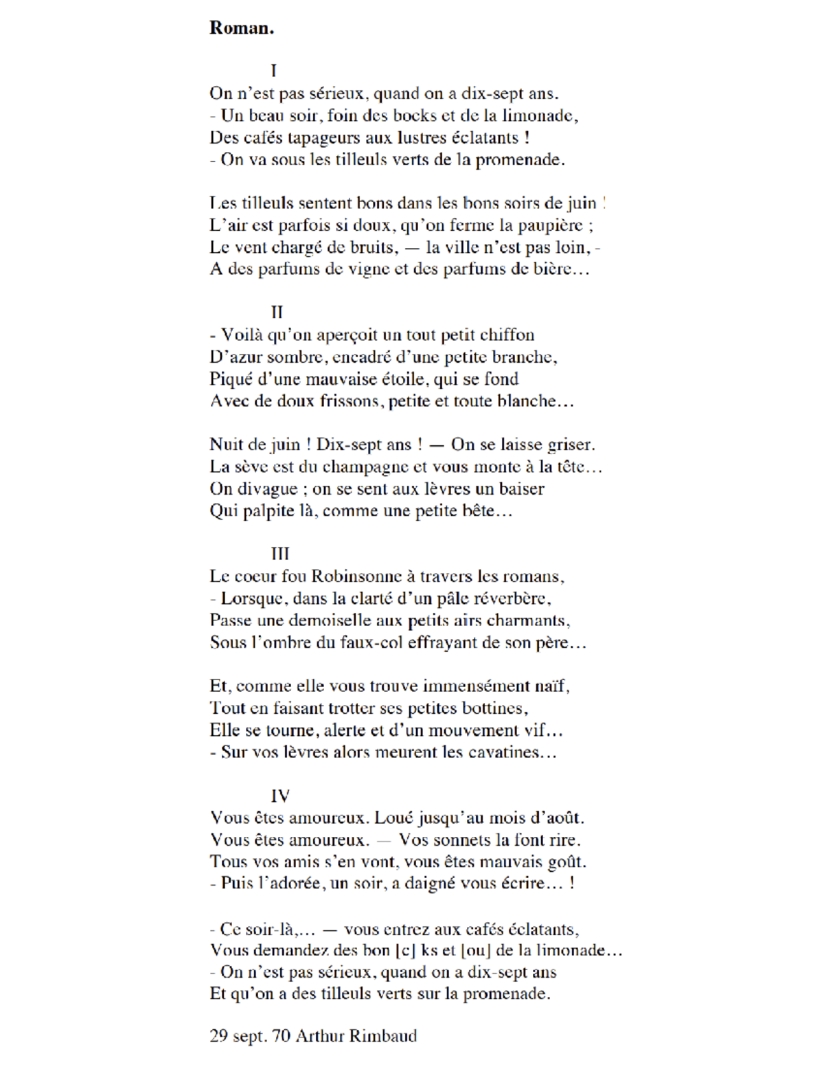 Textes Rimbaud - français bac - Studocu