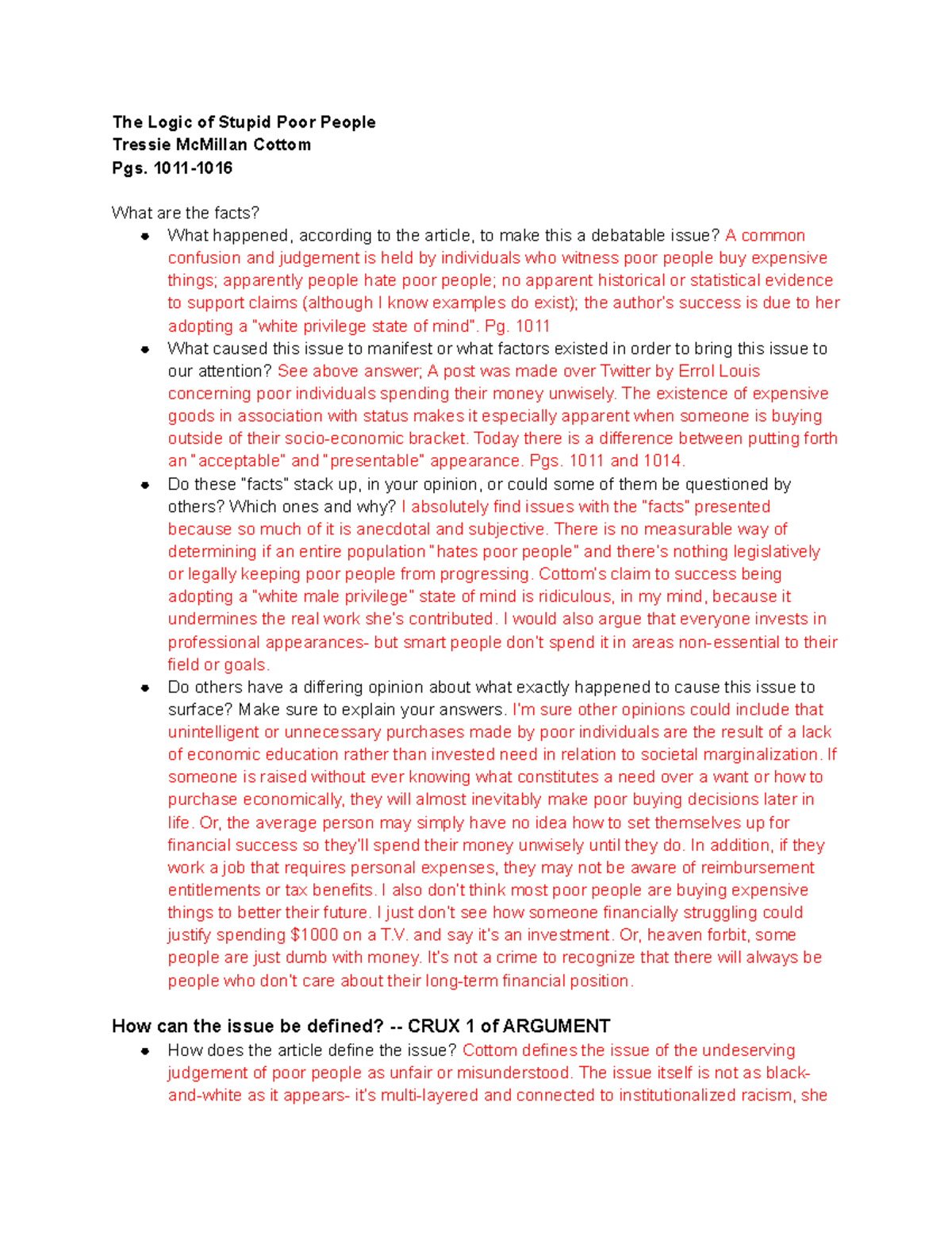 Stasis Interrogation Questions - The Logic of Stupid Poor People ...