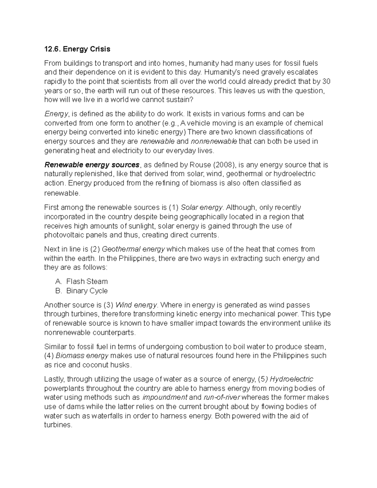 Science Technology and Society: Energy Crisis - Energy Crisis From ...