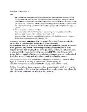 Exercise 1 Case Study - Female reproductive system - Bachelor of ...