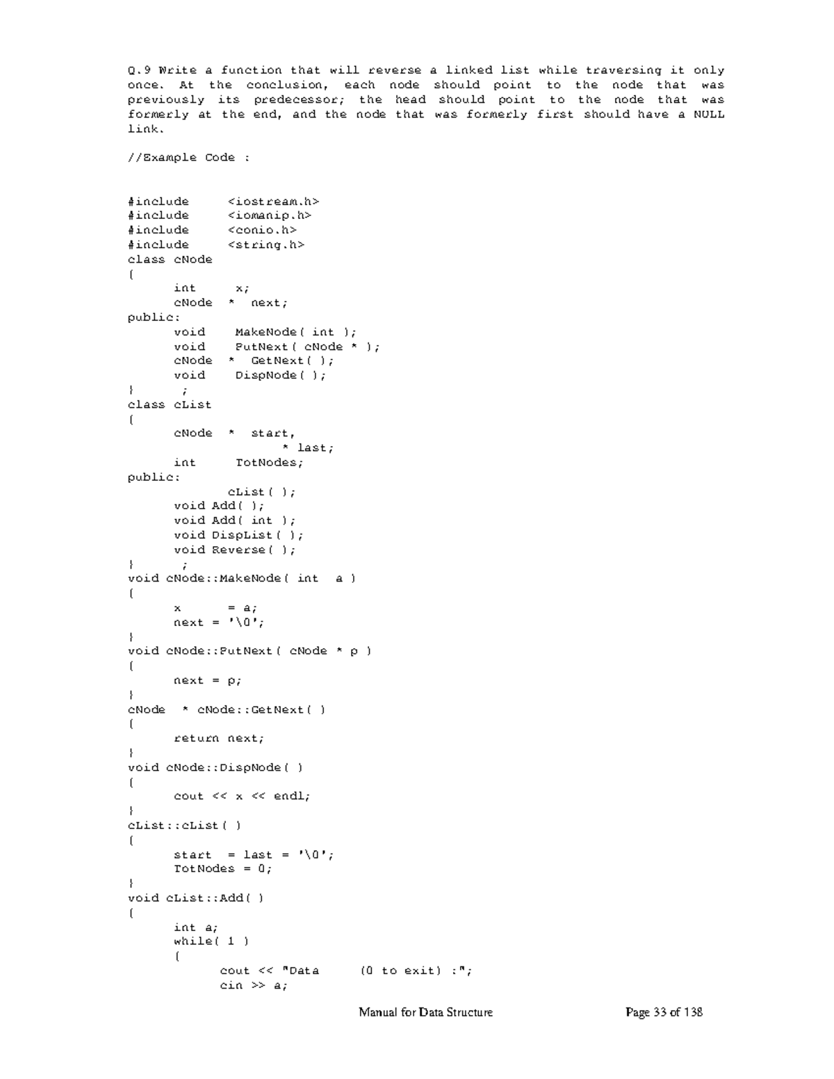 circularly linked list - Manual for Data Structure Page 33 of 138 Q ...
