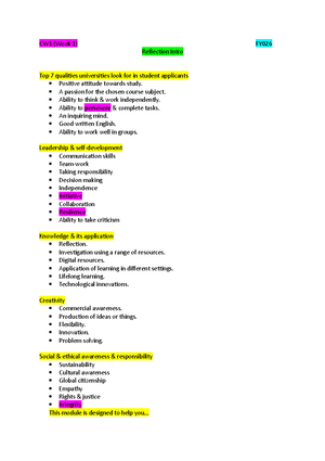 Preparing for Success at Universit 1 Portfolio - Preparing for Success ...