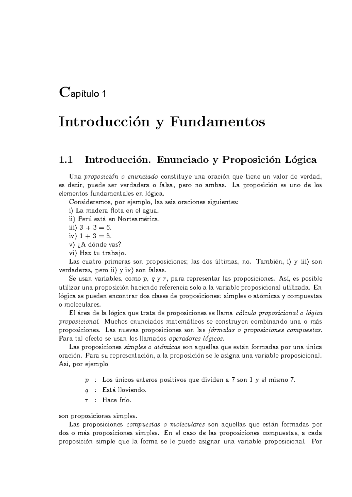 CAPi1aa - Matemáticas discretas estadística informática - Chapter 1 ...