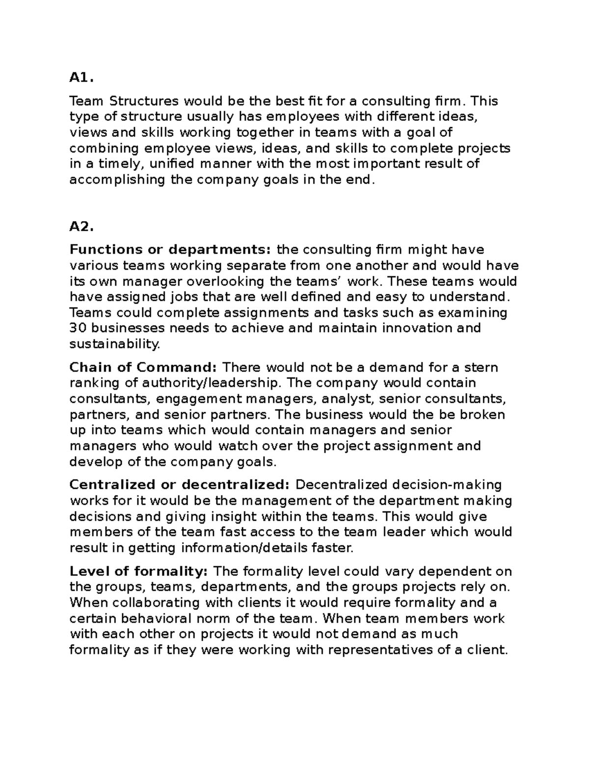 D078 Organizational Structures & Legal Environment Task 1-passed - A1 ...