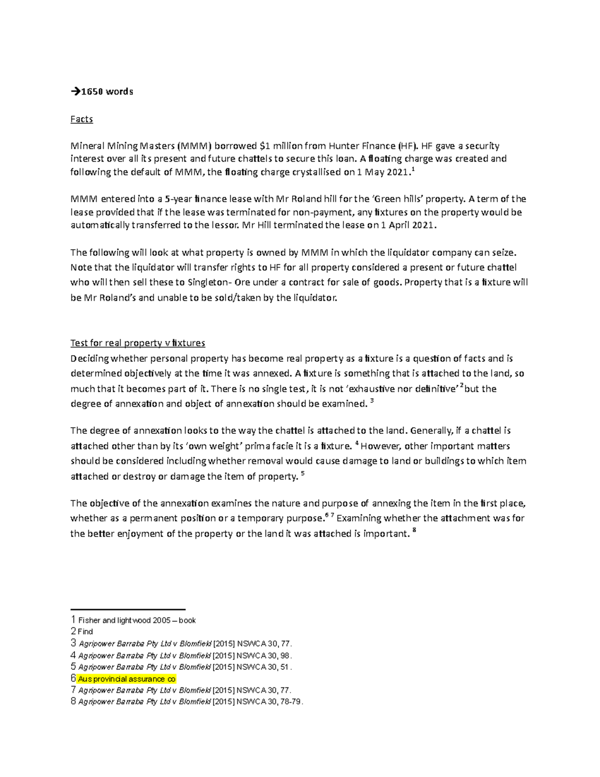 Prop Assignment Final Exam 1650 Words Facts Mineral Mining Masters Mmm Borrowed 1 Million