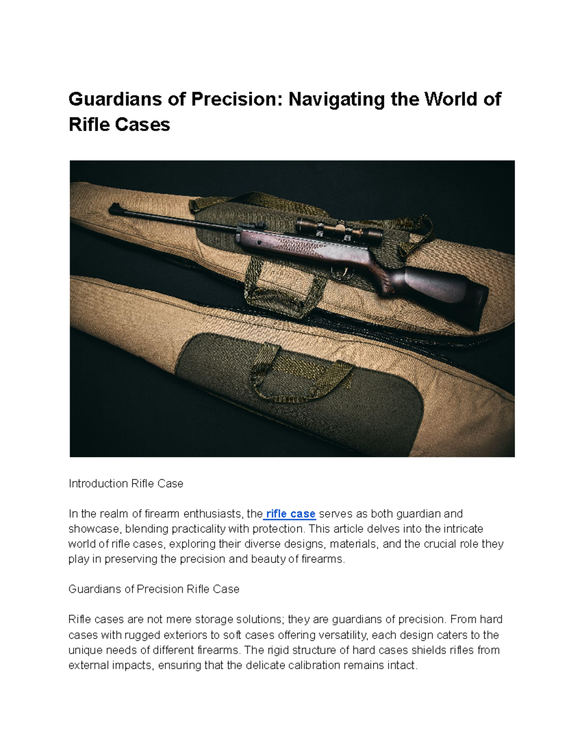 Guardians of Precision Navigating the World of Rifle Cases - Guardians ...