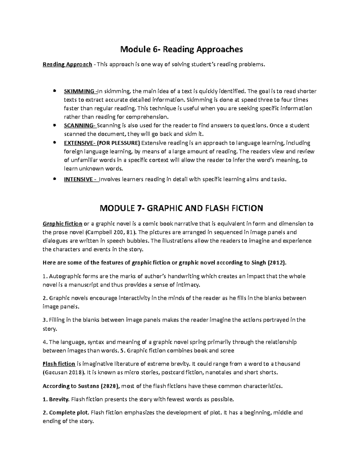 Reviewer - Module 6- Reading Approaches Reading Approach - This ...