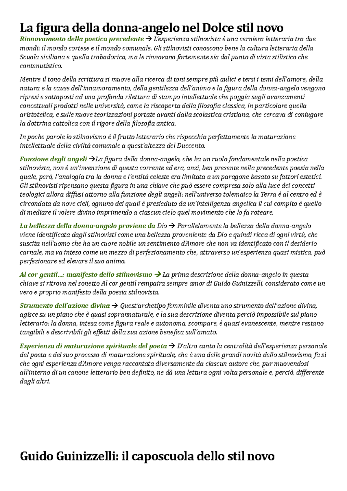 Concetto di donna-angelo guinizzelli cavalcanti dante - La figura della ...