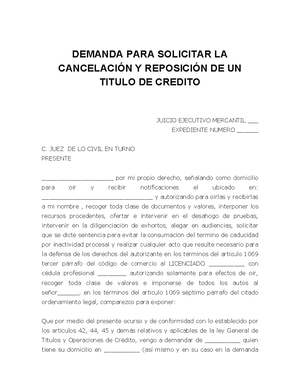Ejecución DE Sentencia Mercantil - JUICIO EJECUTIVO MERCANTIL EXP. No ...