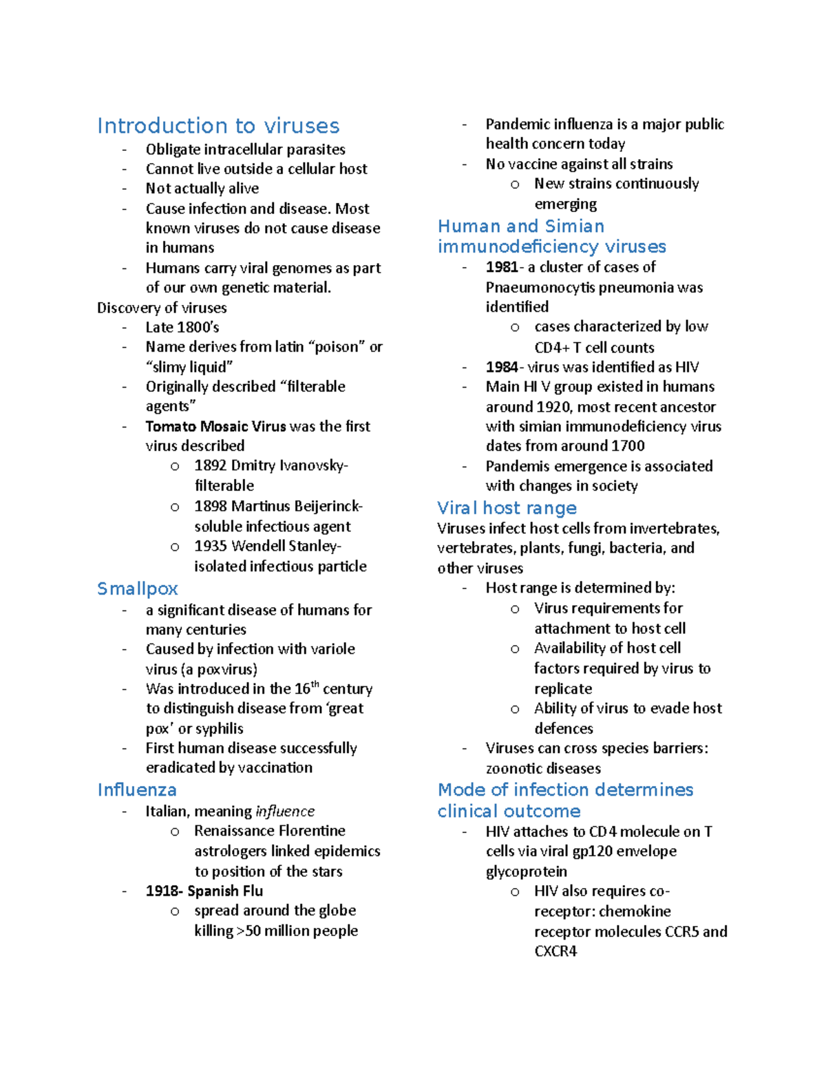 Introduction to viruses - Introduction to viruses - Obligate ...