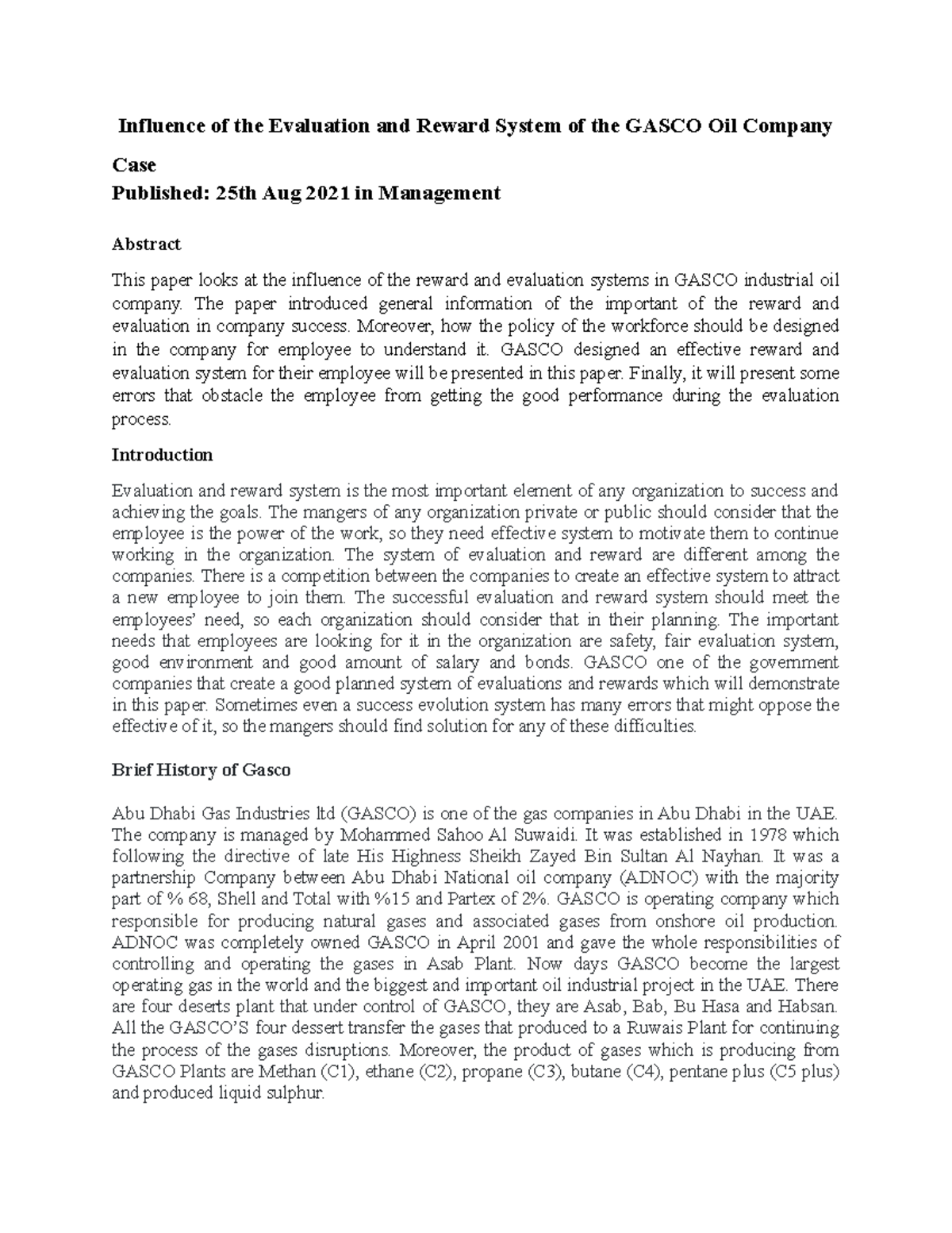 Case 1 - difjs - Influence of the Evaluation and Reward System of the ...
