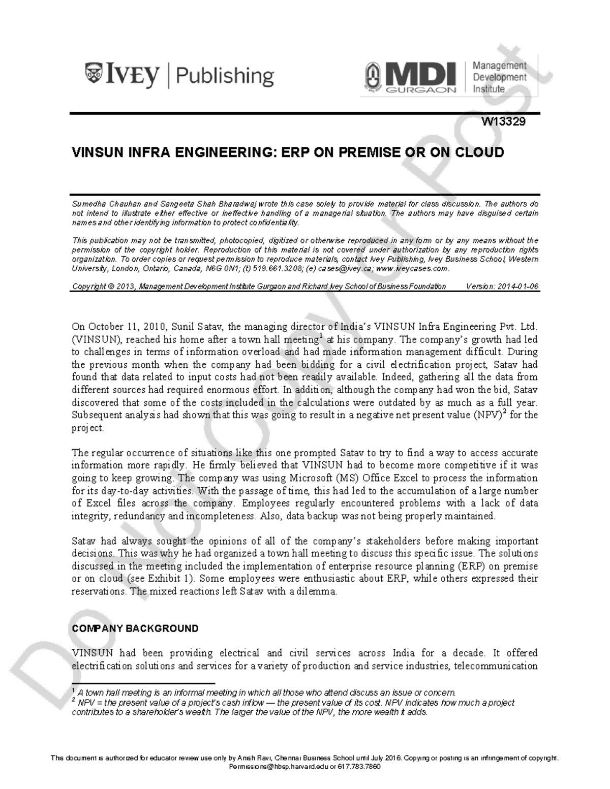 Vinsun Infra Engineering- ERP on Premise or on Cloud - W VINSUN INFRA ENGINEERING: ERP ON ...