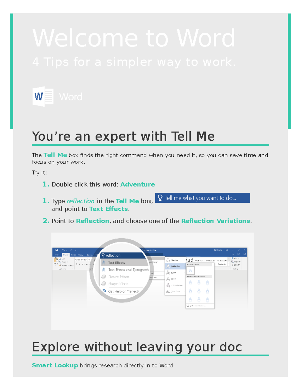 Welcome To Word Tour - notes - Welcome to Word 4 Tips for a simpler way ...
