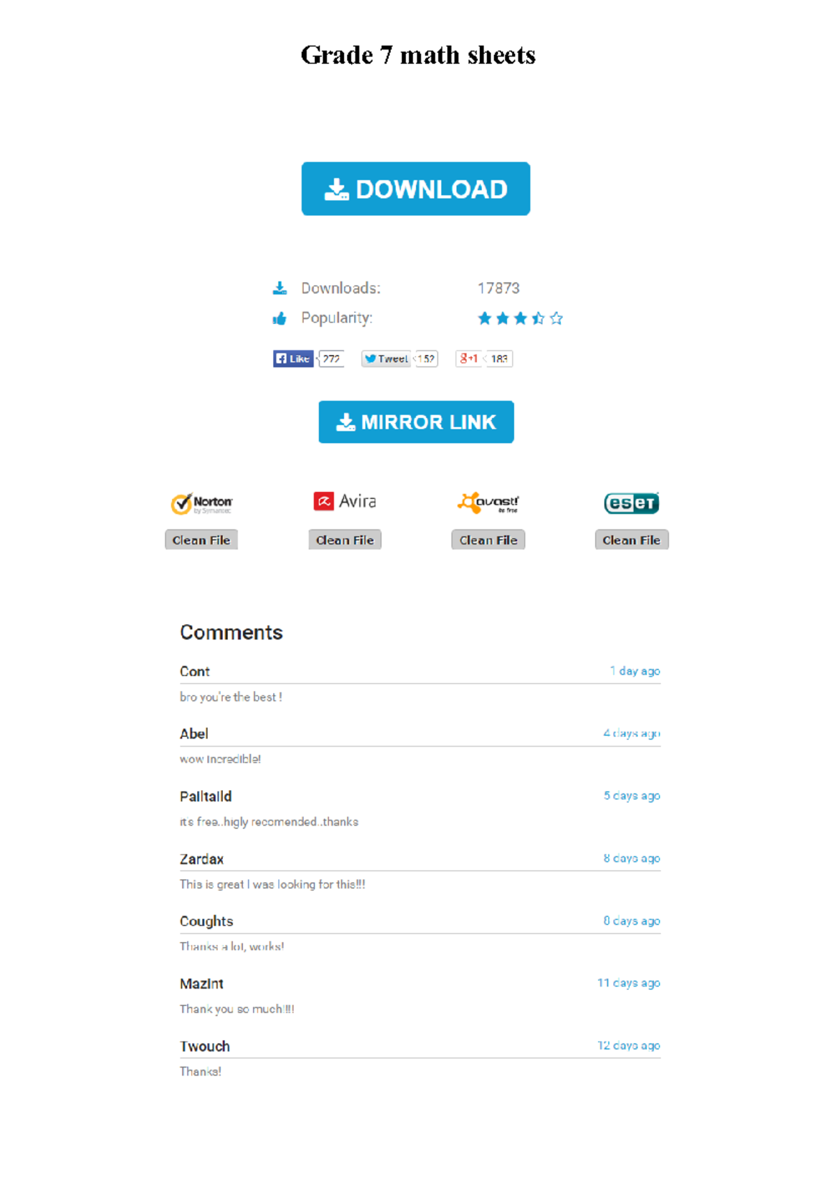 363214345 Grade 7 Math Sheets - Grade 7 math sheets Here's a way to get ...