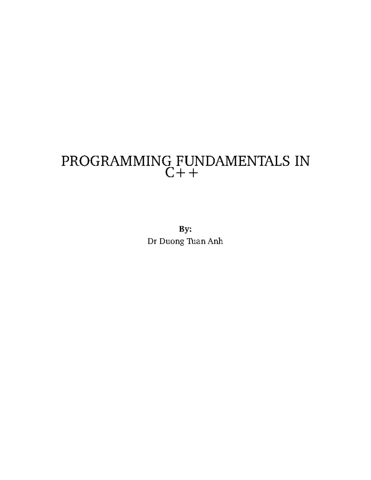 talk about exercises and big exercises - PROGRAMMING FUNDAMENTALS IN ...