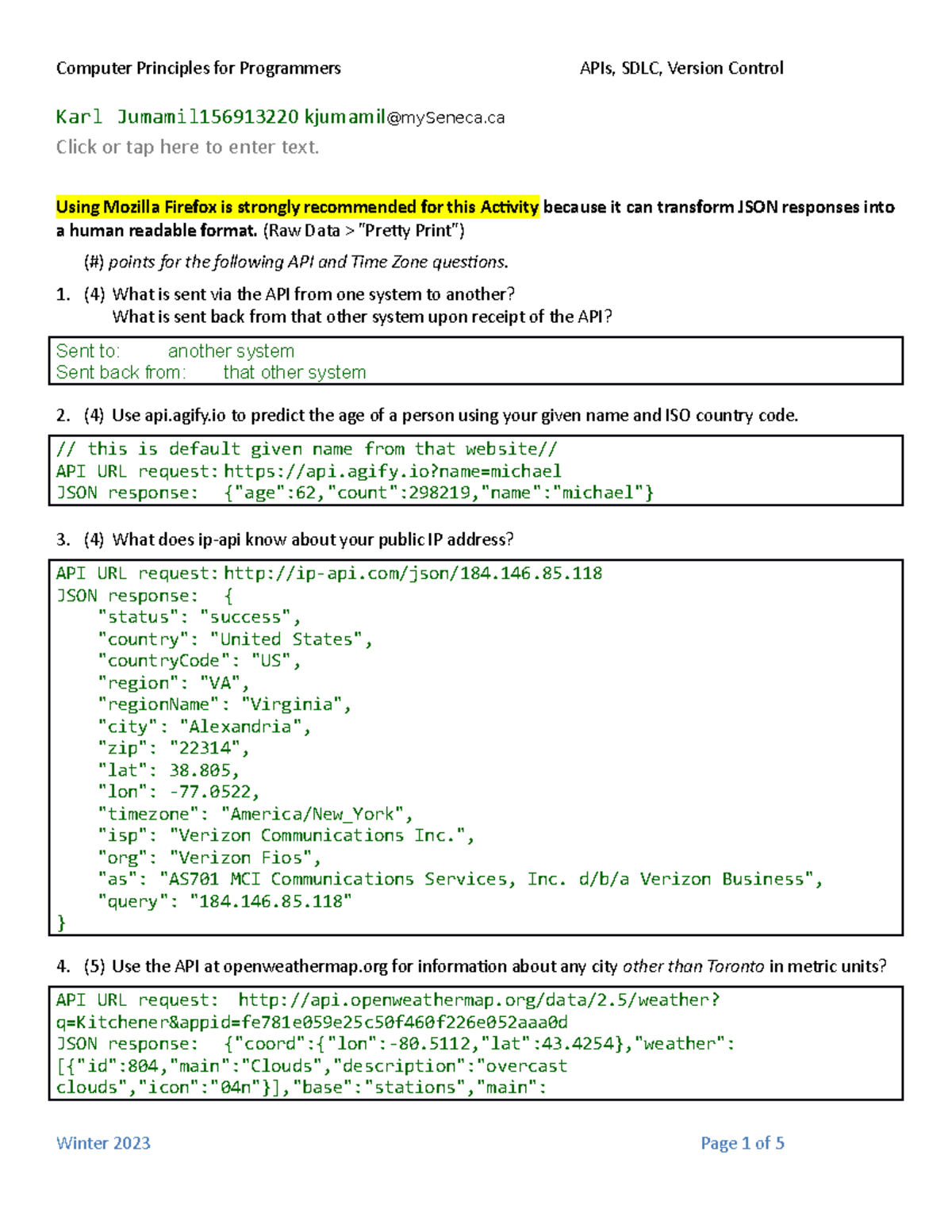 Cp4p Sdlc Activity Answers Karl Jumamil 156913220 Kjumamilmyseneca Click Or Tap Here To Enter 