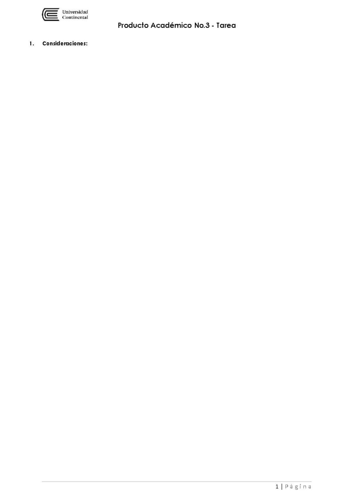 PA 03 Fundamentos Programacion Grupal - Producto Académico No - Tarea 1. Consideraciones: 1 | P ...