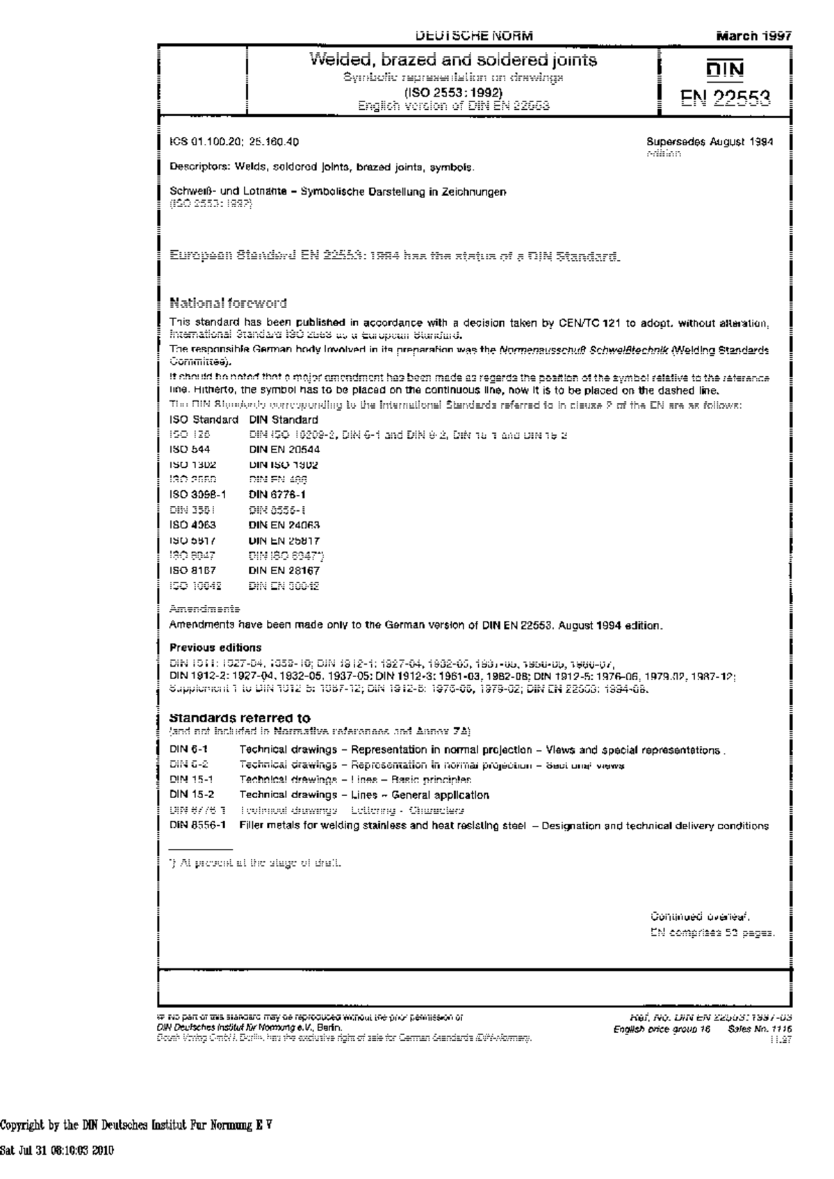 DIN EN 22553 - ENSAYOS DIN - DEUTSCHE NORM March 1997 Welded, brazed ...