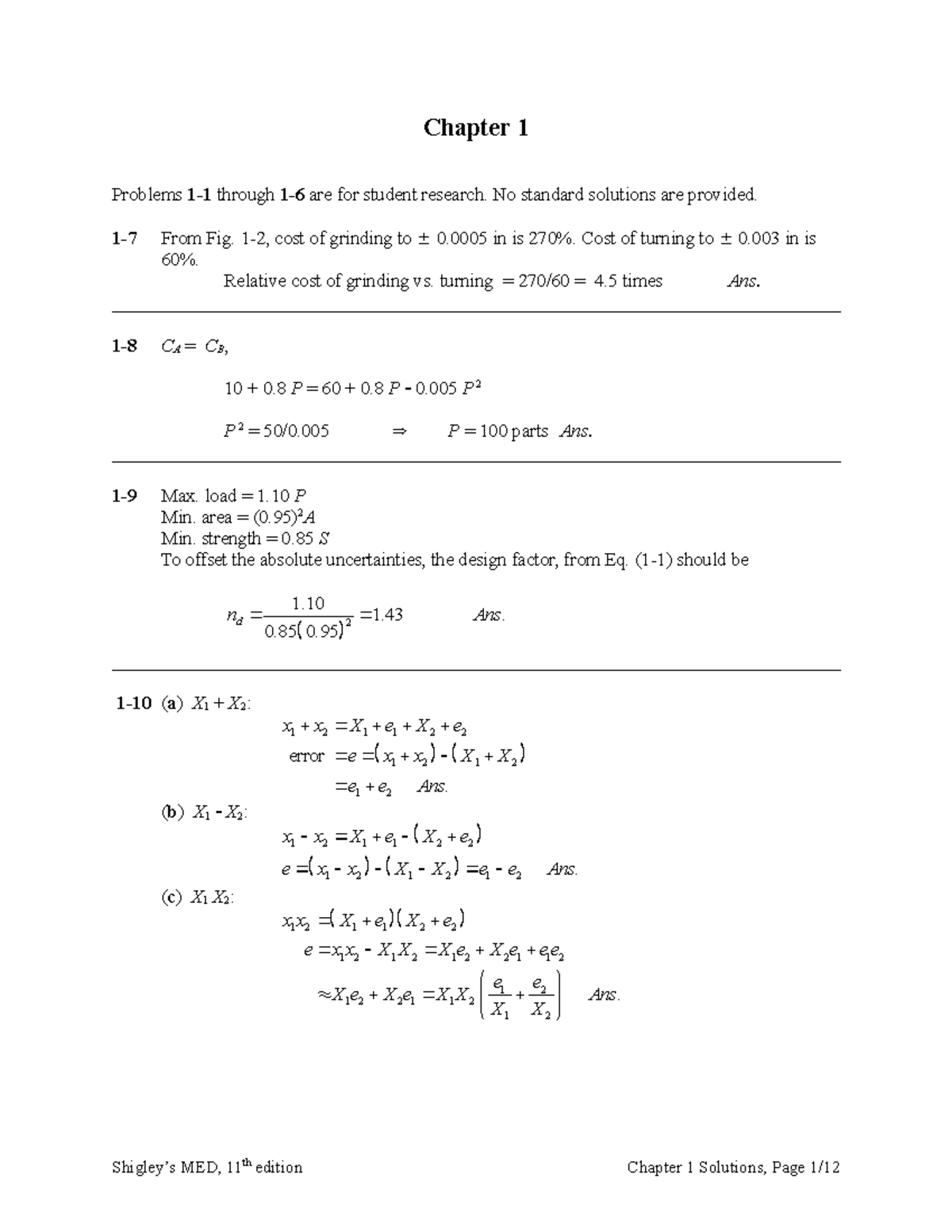 Chapter 01 Solutions 11e - Chapter 1 Problems 1-1 through 1-6 are for student research. No ...