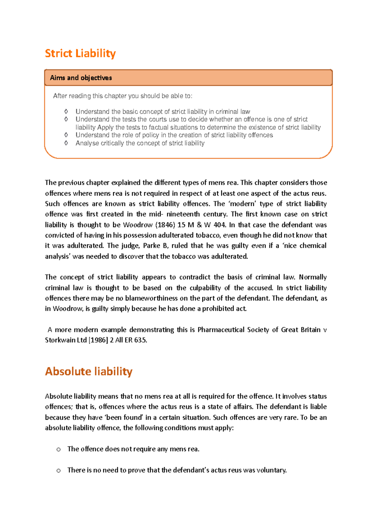 Chap 4 - Lecture notes 4 - Strict Liability The previous chapter ...