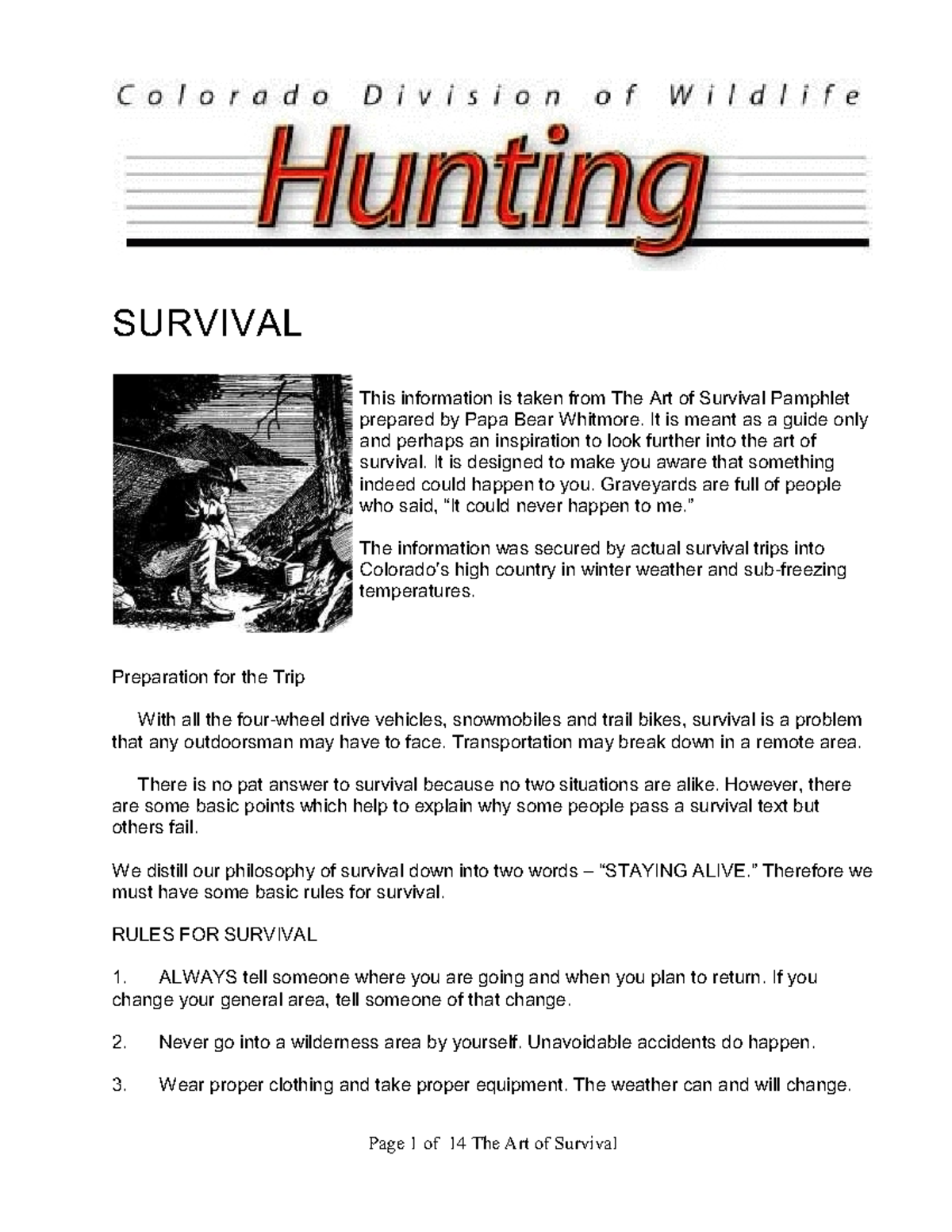Survival-Wilderness-Survival - SURVIVAL This information is taken from ...