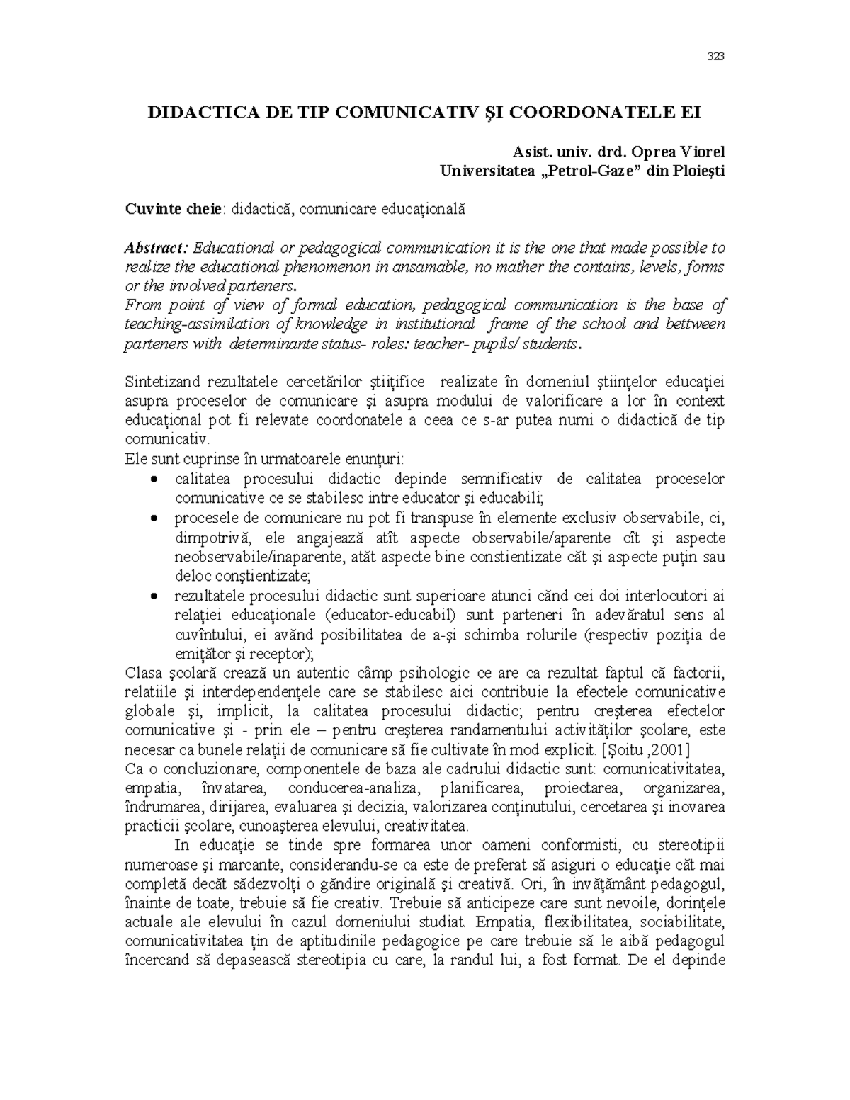 64 - Management - DIDACTICA DE TIP COMUNICATIV ŞI COORDONATELE EI Asist ...