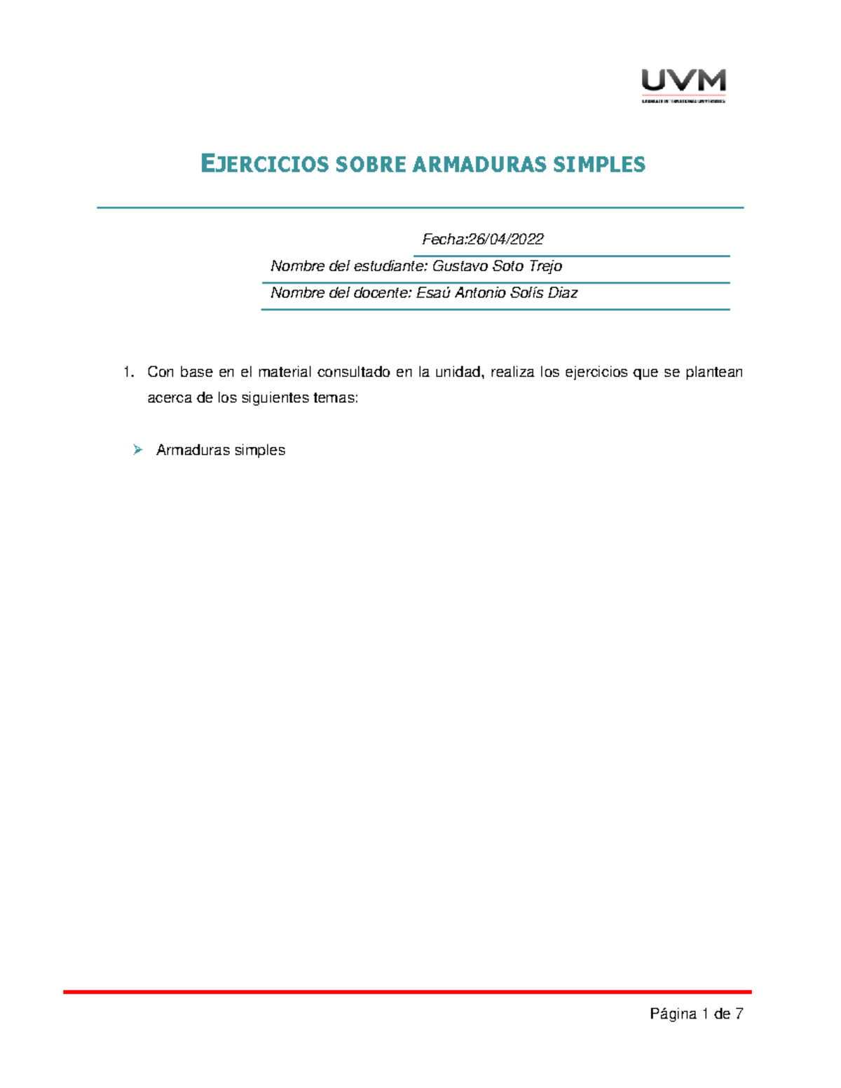 A5 Gst Ejercicios Ejercicios Sobre Armaduras Simples Fecha 26 04