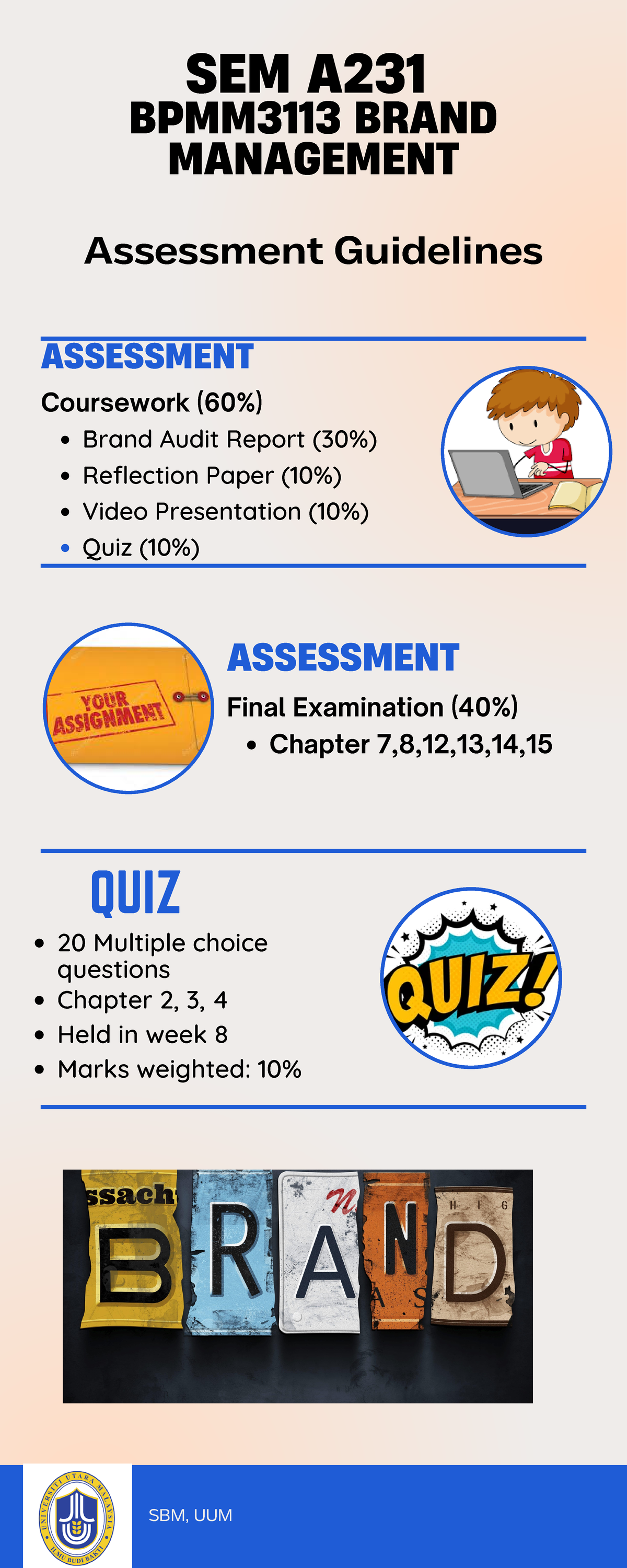 BPMM3113 Assignment Guidelines - SBM, UUM Chapter 7,8,12,13,14, Final ...