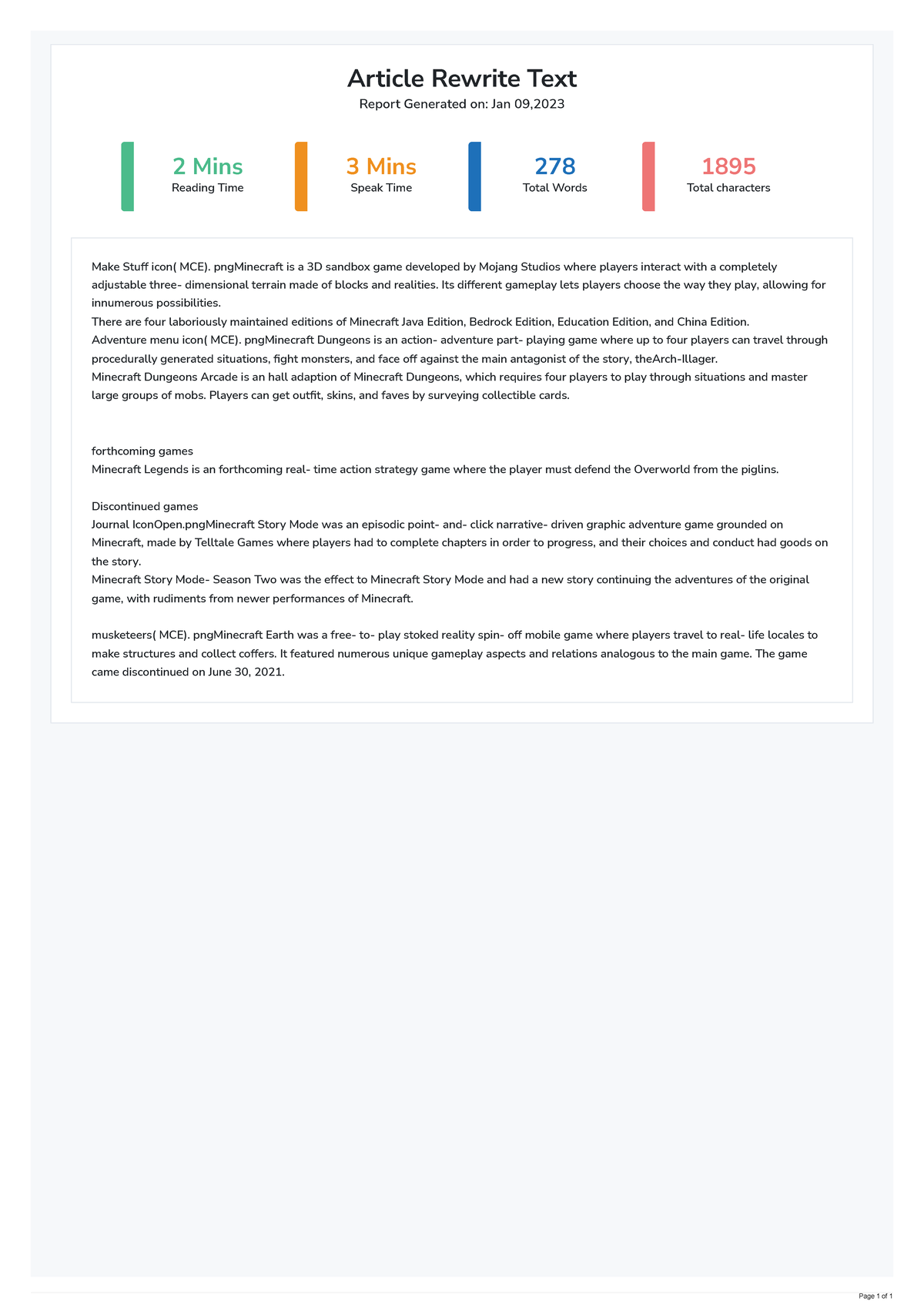 Article-rewriter-report - Article Rewrite Text Report Generated on: Jan ...