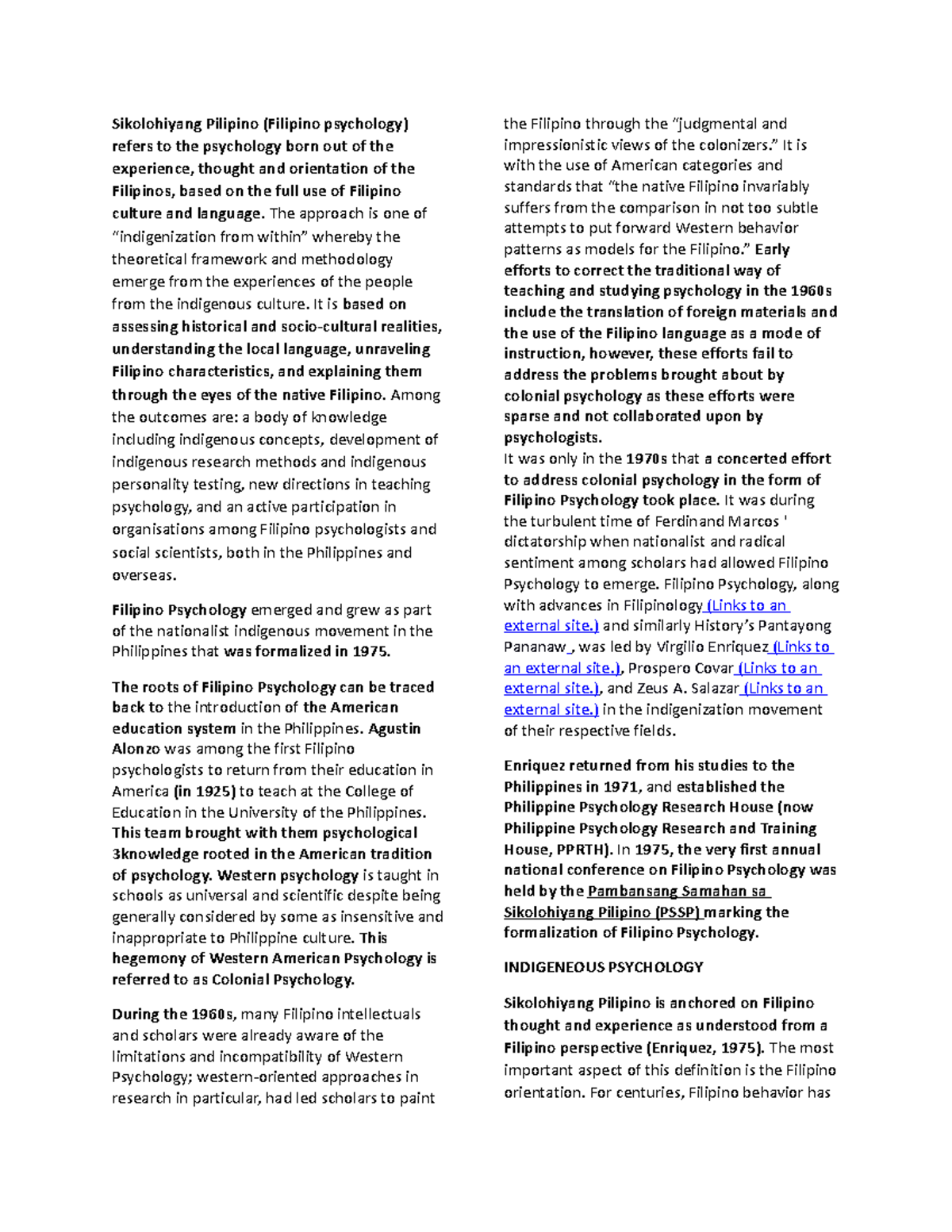 Sikolohiyang Pilipino - The approach is one of “indigenization from ...