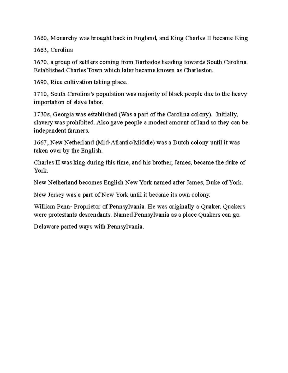 History Notes September 28, 2022 - 1660, Monarchy was brought back in ...