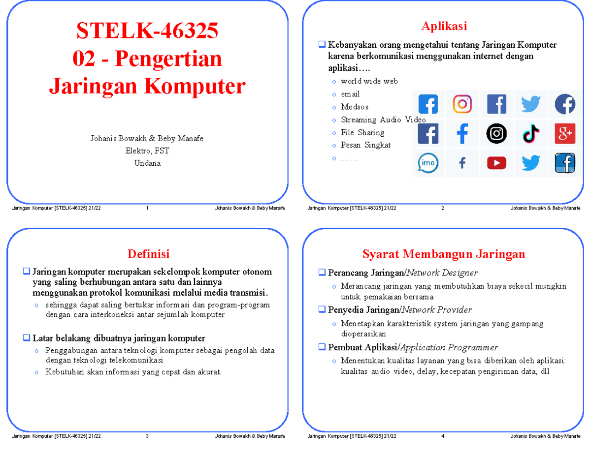 02 - Pengertian Jaringan Komputer - Jaringan Komputer [STELK-46325] 21/ ...