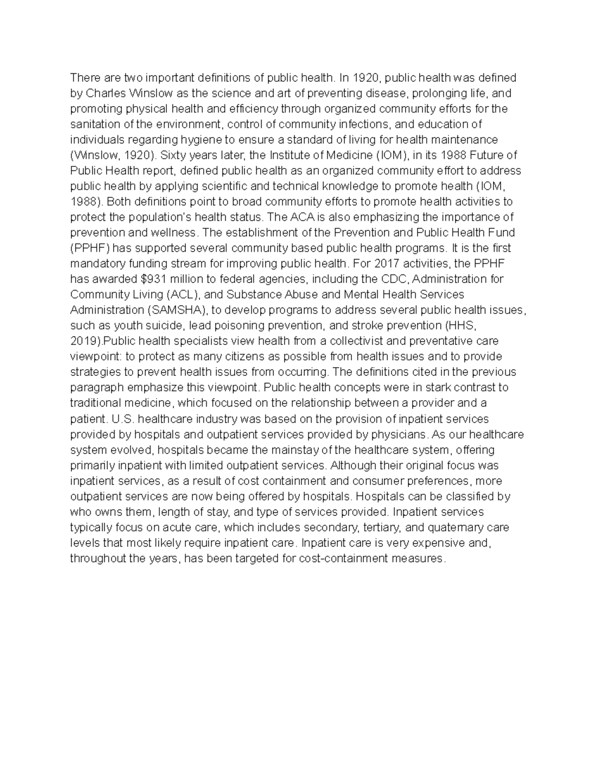 Public health stats - notes - There are two important definitions of ...