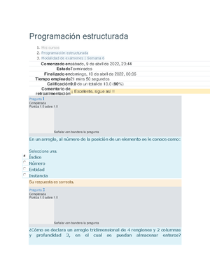 Programación estructurad exmanen 6 - Programación estructurada 1. Mis cursos 2. Programación ...