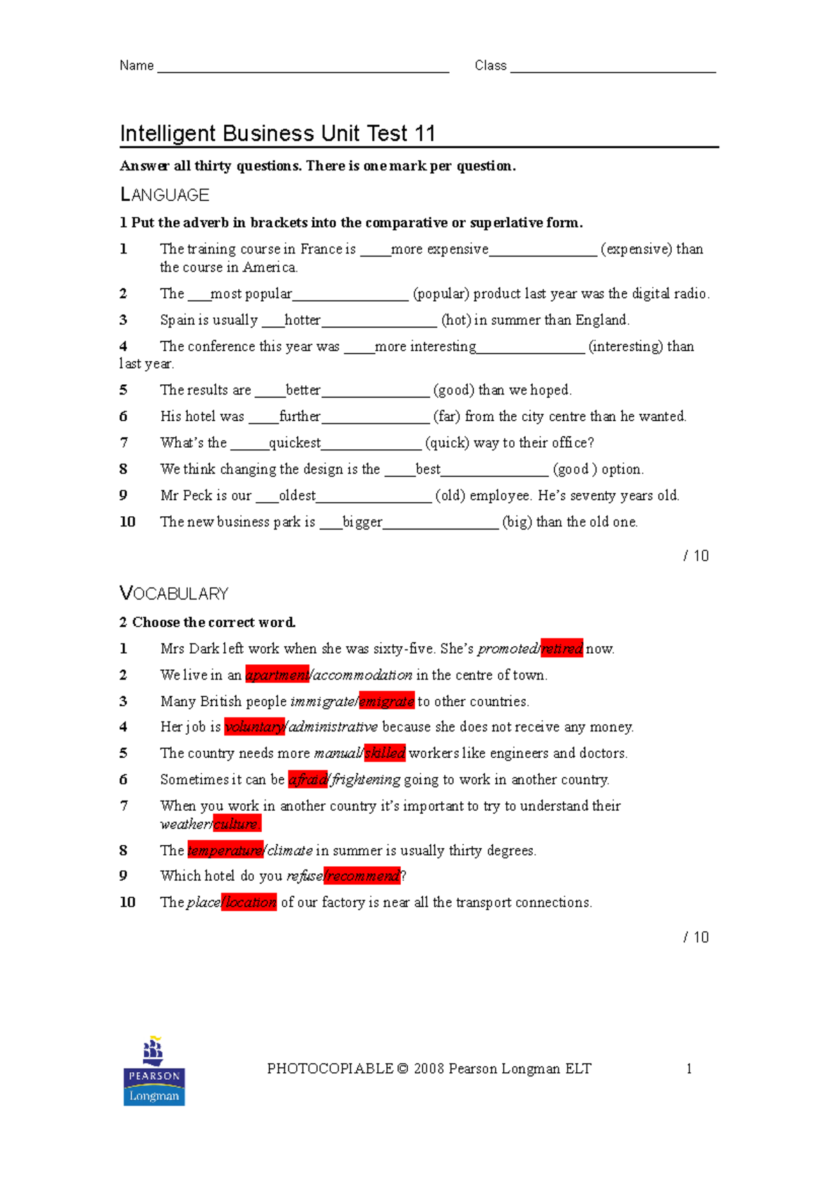 Unit 11 Test - kkk - Name ...