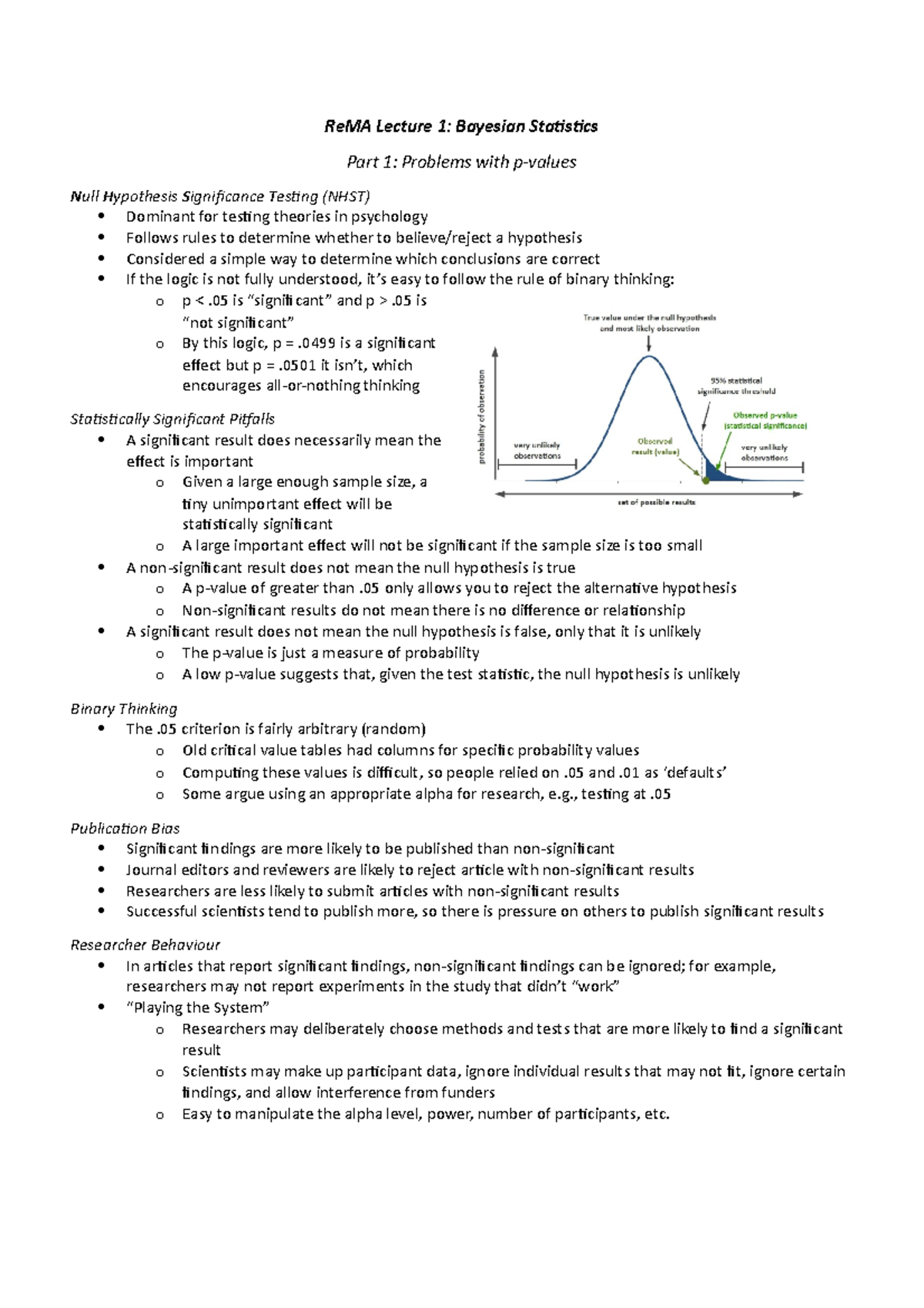 Re Ma Lecture 1 Bayesian Statistics Rema Lecture 1 Bayesian Statistics Part 1 Problems With