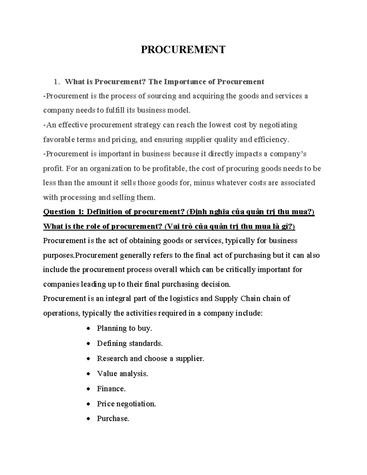 Procurement Review - asfbda fv dbd - PROCUREMENT What is Procurement ...