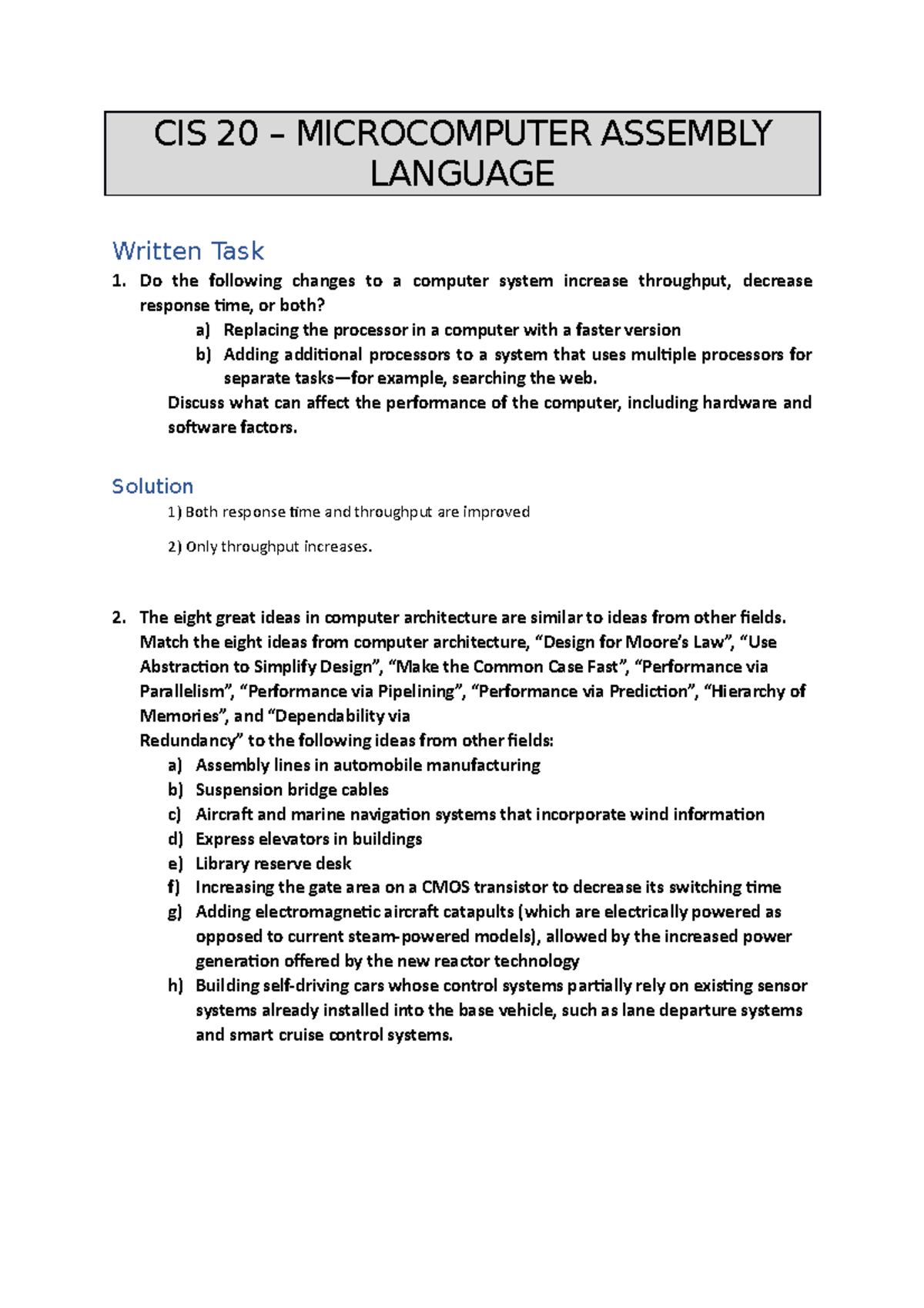 CIS 20 - aaaaaaaaaaaaaaaaaaaaaaaaaaaaaaaaaaaaaa - CIS 20 – MICROCOMPUTER ASSEMBLY LANGUAGE ...