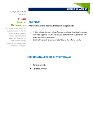 Gen Math G 11 Q2 Mod2 Annuities Version 2 - General Mathematics Quarter ...