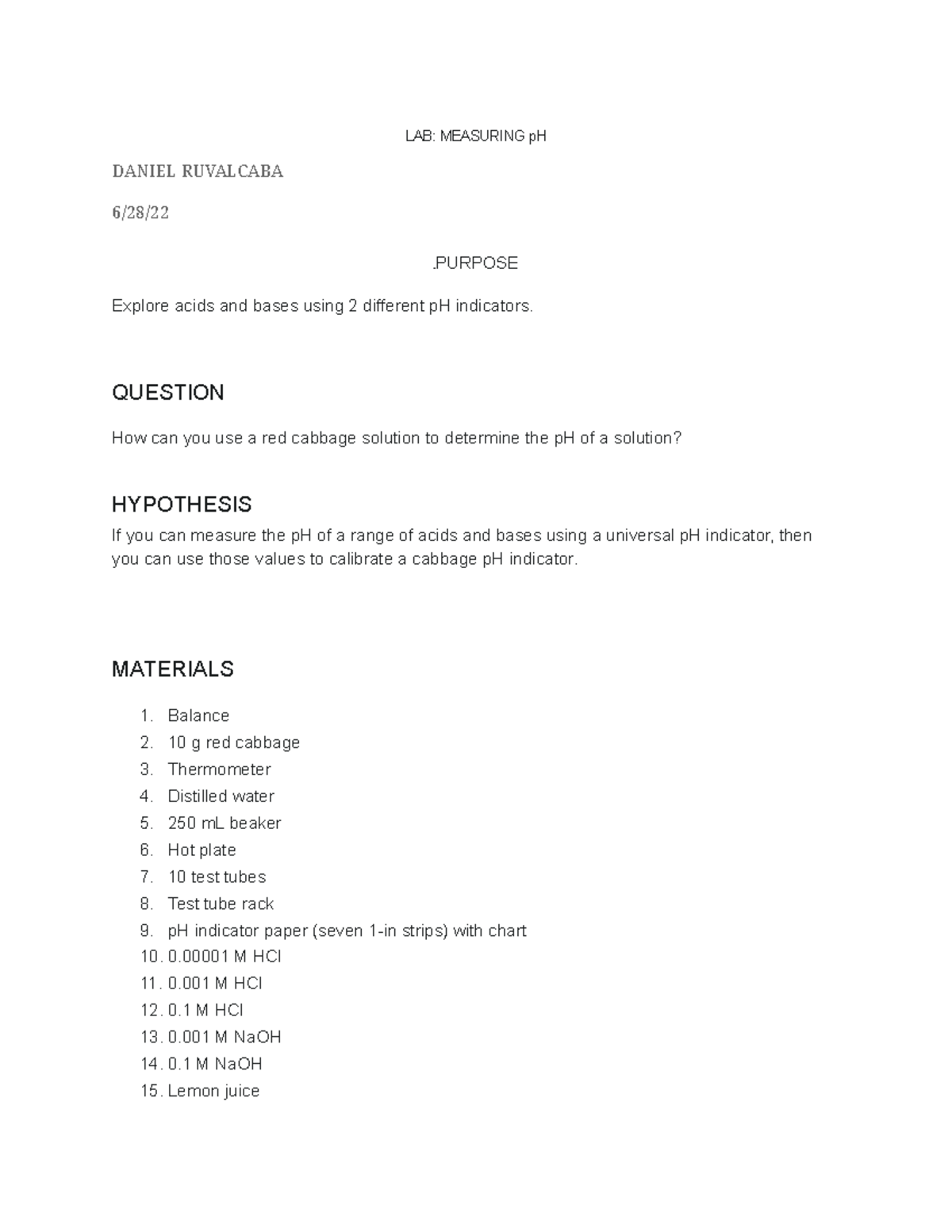 Lab Measuring p H - great chem work from old labs, for study and ...