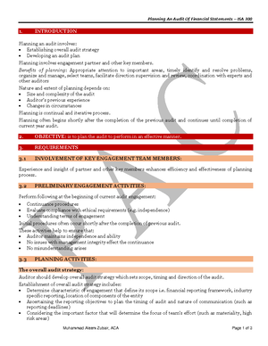 Isa 500 handout - Audit ISA Notes by Sir Muhammad Ibrahim - Audit and ...